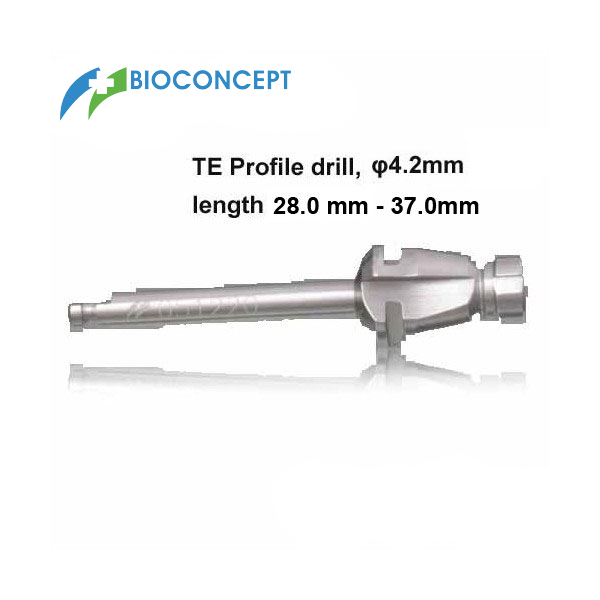 TE Profile drill, Ф 4.2mm, Wide Neck, length 28mm - 37mm | Bioconcept ...
